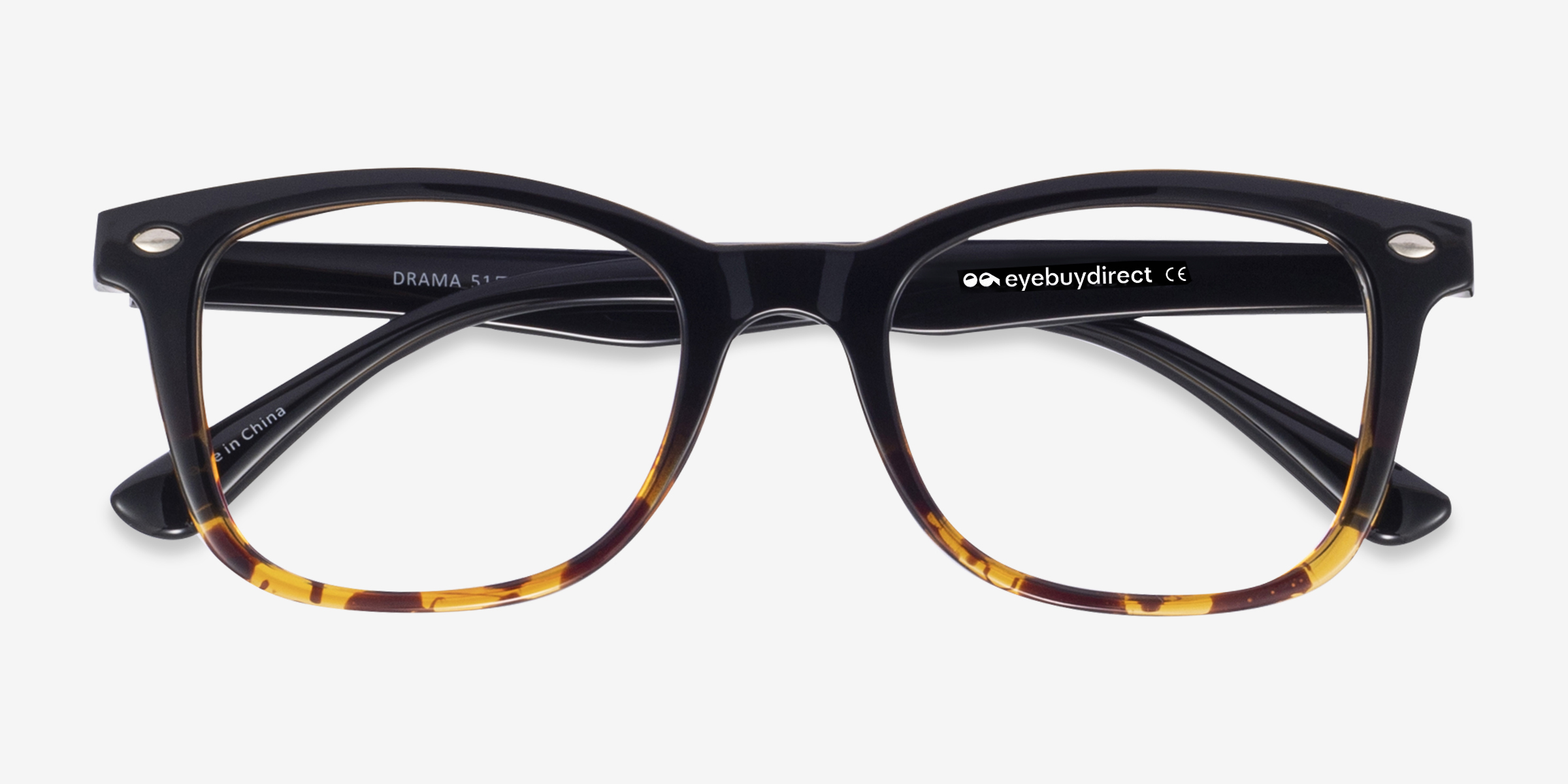 Drama Rectangle Black Brown Full Rim Eyeglasses | Eyebuydirect