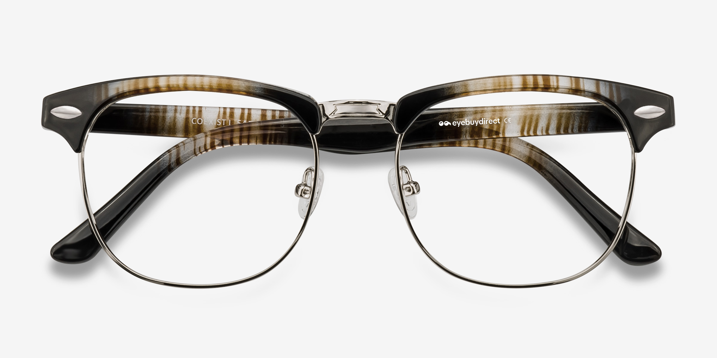 Coexist Browline Striped Full Rim Eyeglasses | Eyebuydirect