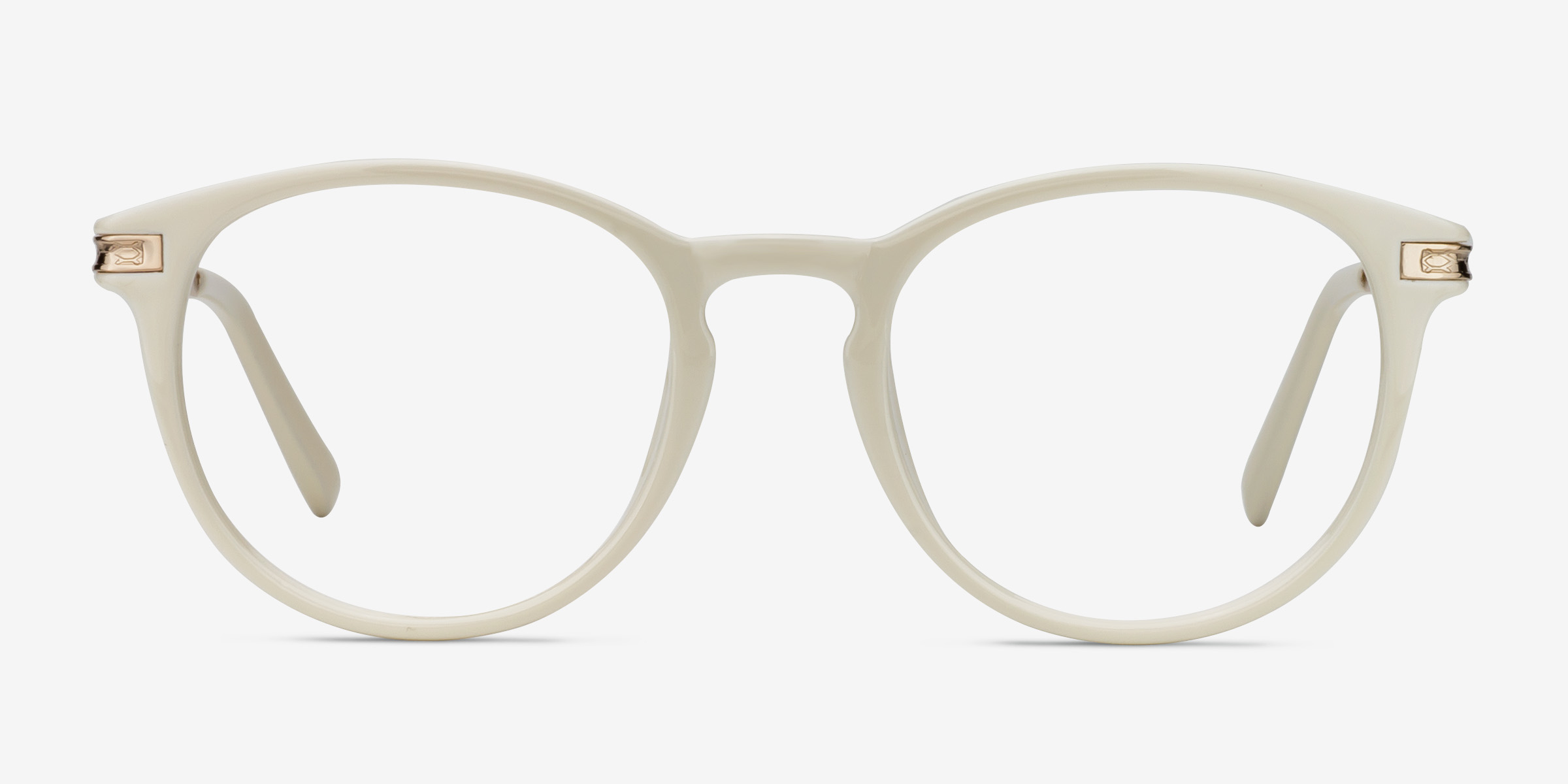 Daphne Round White Glasses for Women | Eyebuydirect