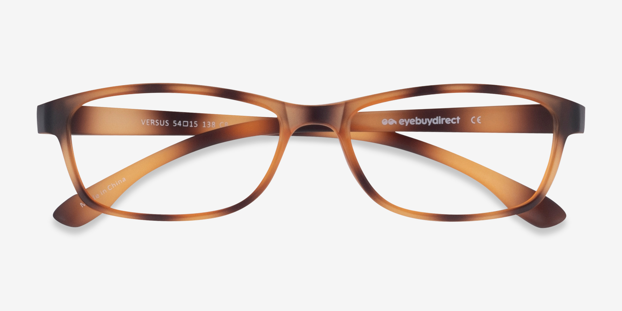 Versus Rectangle Matte Tortoise Full Rim Eyeglasses Eyebuydirect Canada