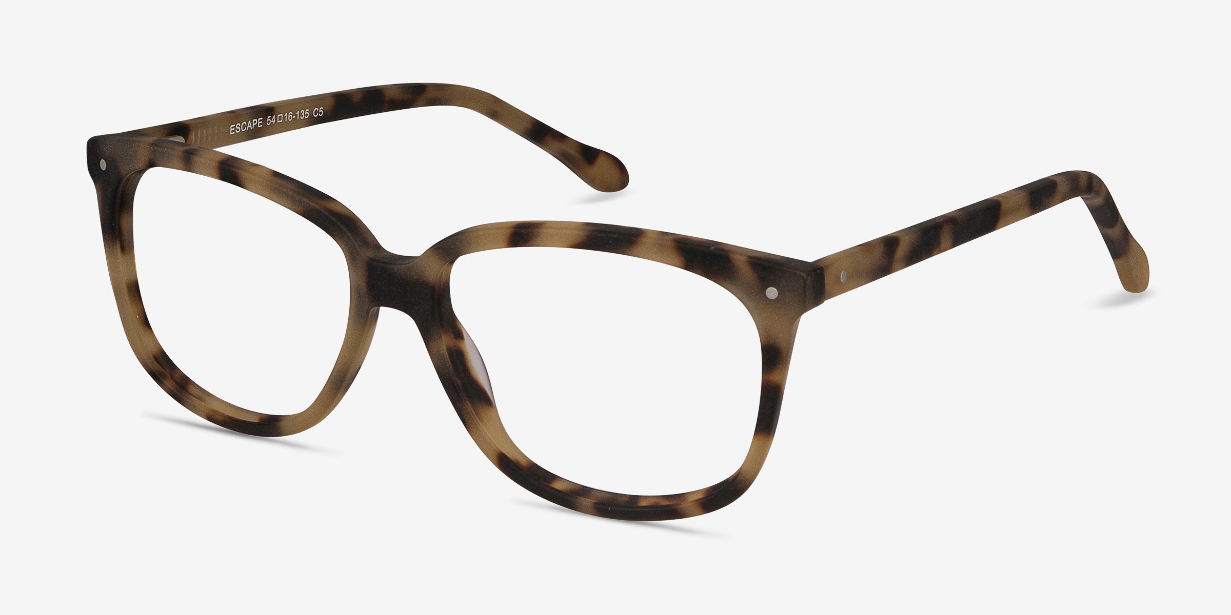 Escape Rectangle Matte Tortoise Full Rim Eyeglasses | Eyebuydirect