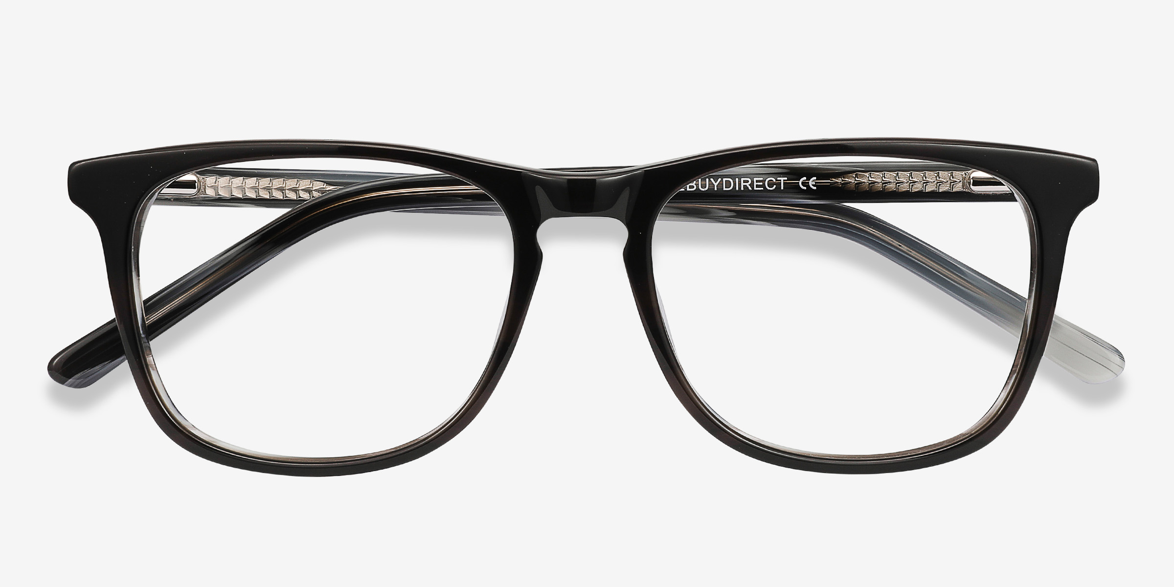 Skyline Square Black Gray Glasses for Men | Eyebuydirect
