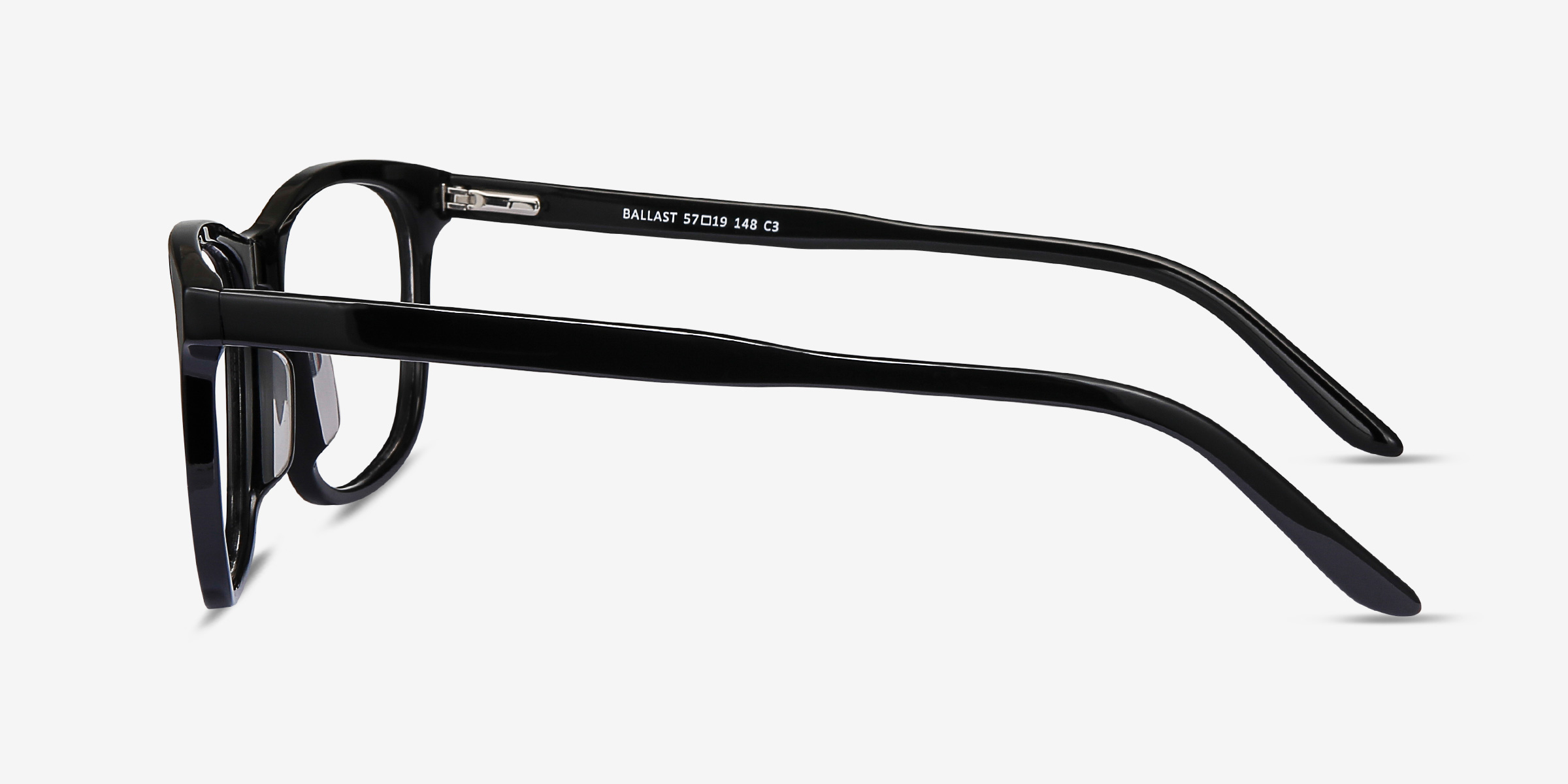 Ballast Rectangle Black Glasses for Men | Eyebuydirect