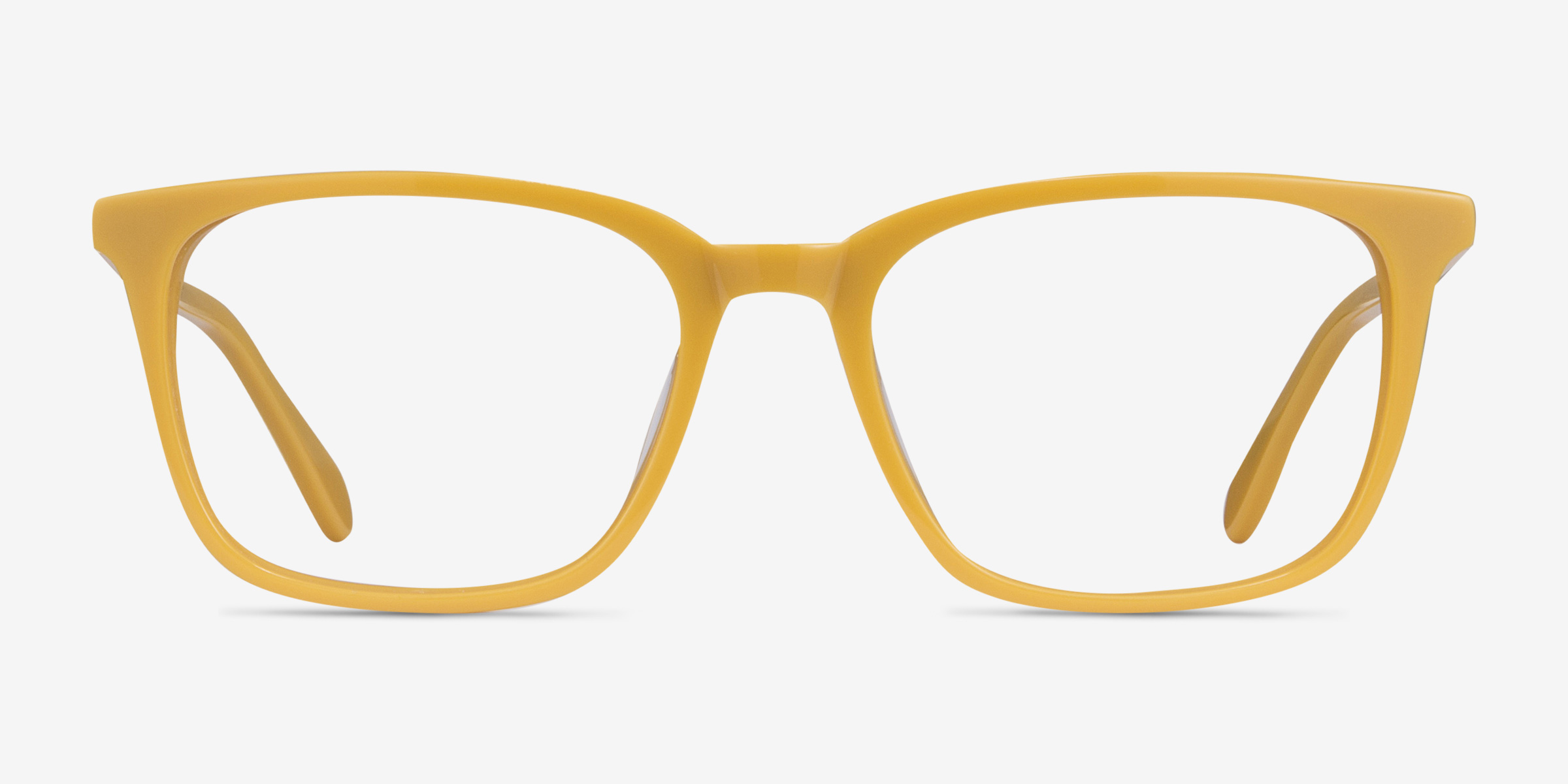 Etched Rectangle Yellow Full Rim Eyeglasses | Eyebuydirect Canada