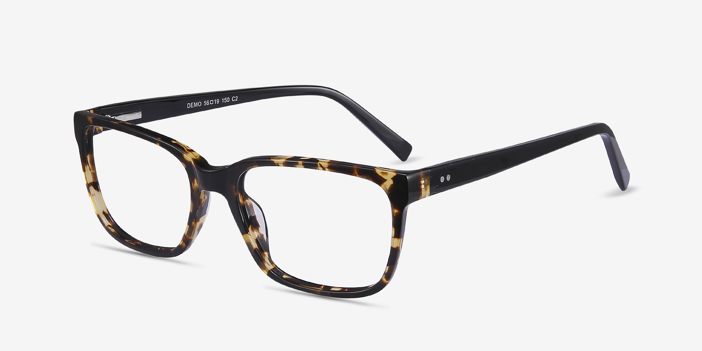 Demo Rectangle Tortoise Glasses For Men Eyebuydirect Canada