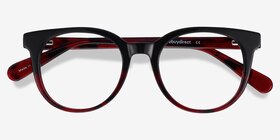 Rialto Round Black Red Glasses for Women | Eyebuydirect
