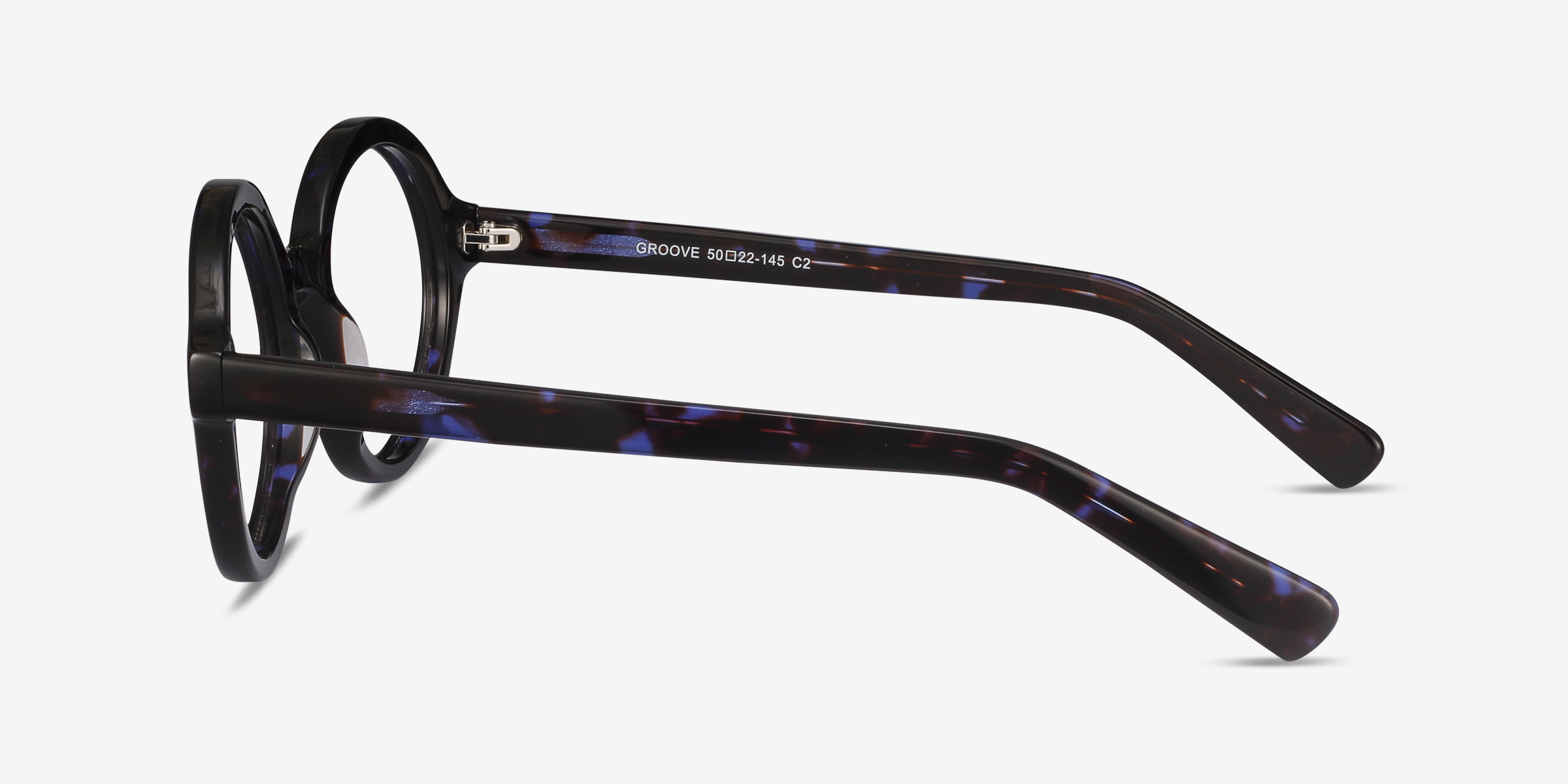 Groove Round Blue Tortoise Full Rim Eyeglasses | Eyebuydirect Canada