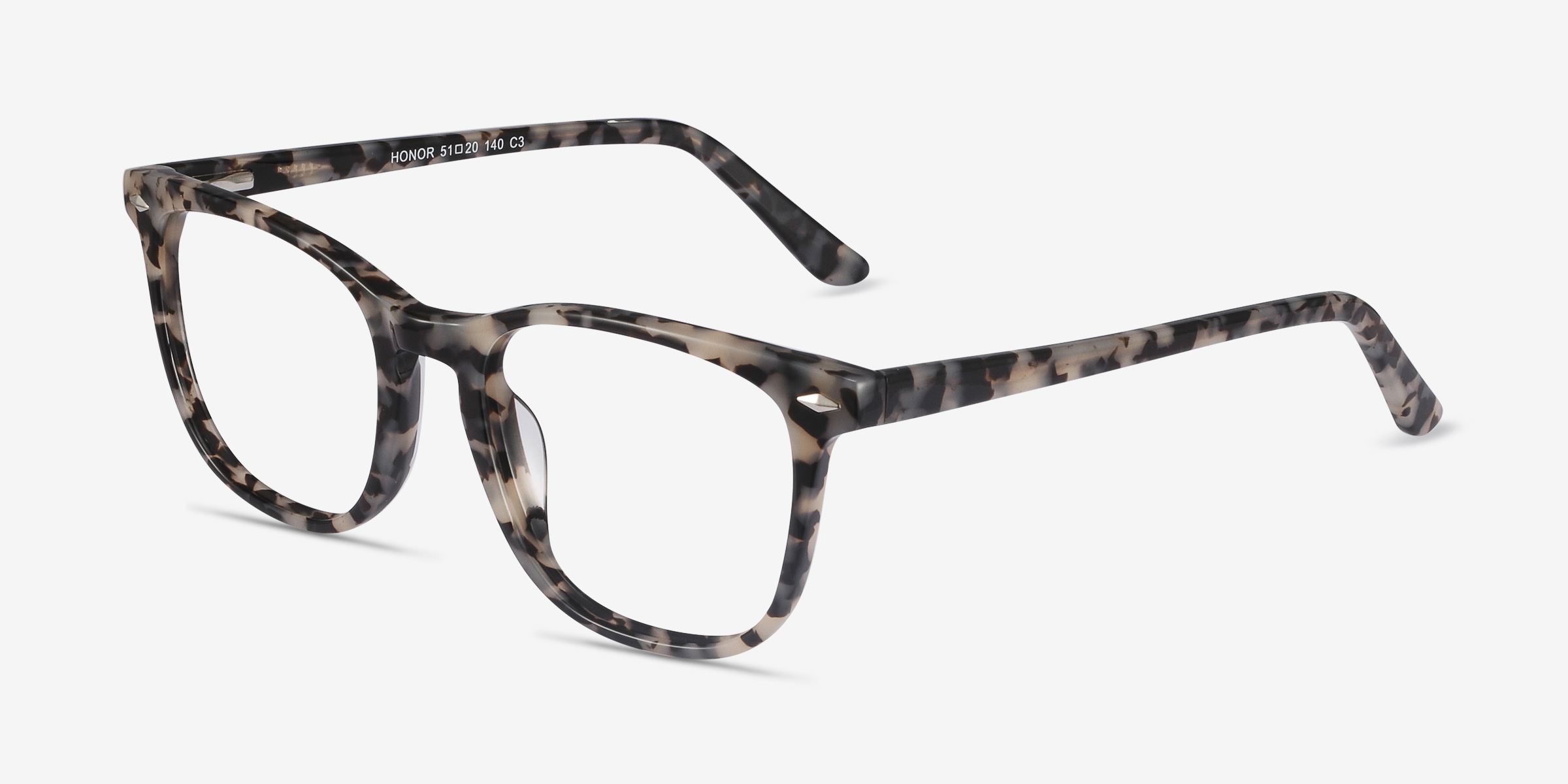 Honor Square Gray Tortoise Full Rim Eyeglasses | Eyebuydirect Canada