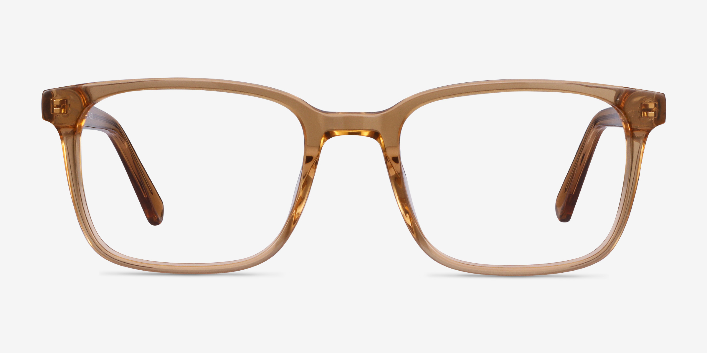 Charlie Rectangle Clear Brown Full Rim Eyeglasses | Eyebuydirect Canada