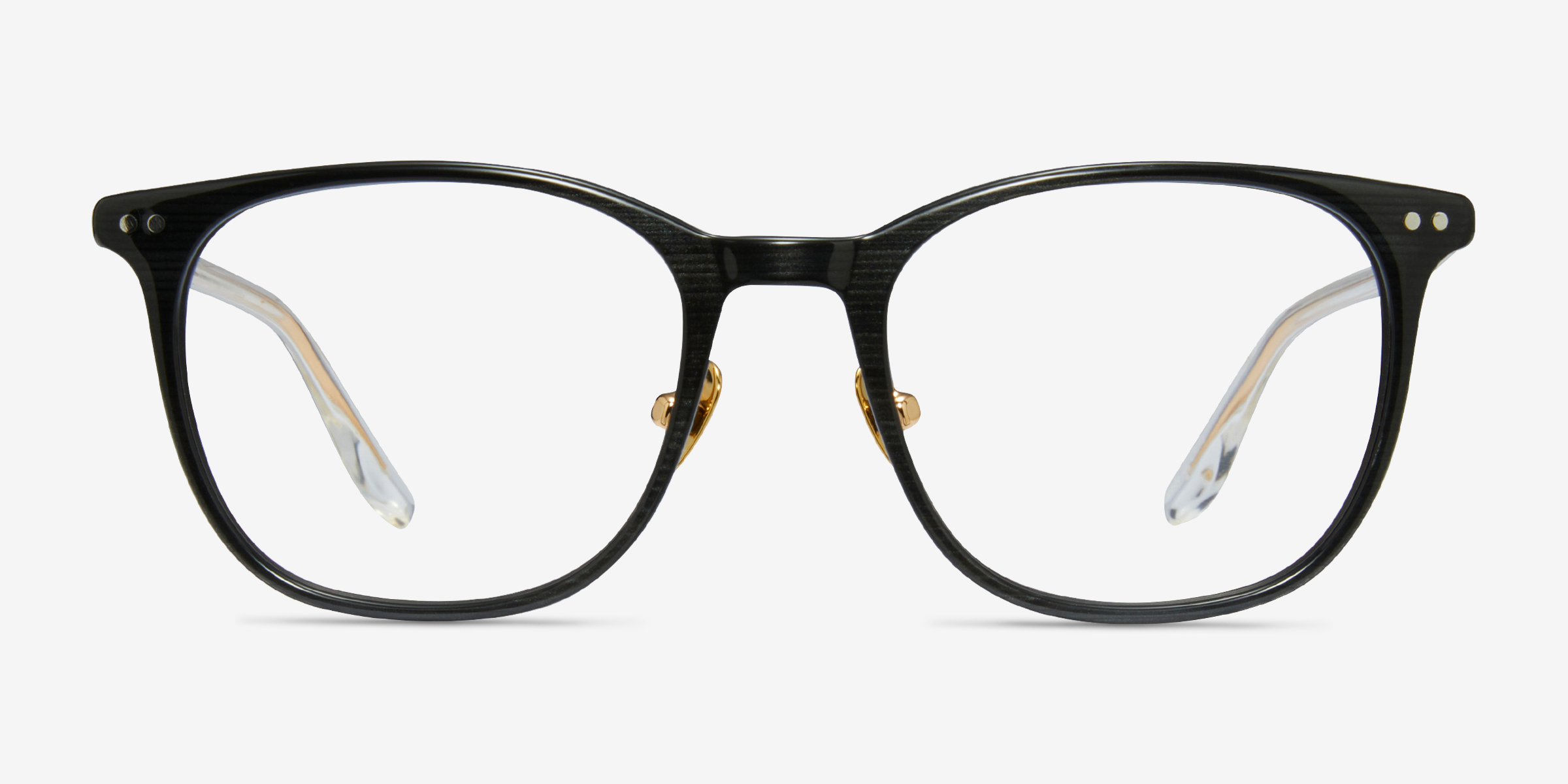 Follow Square Black Golden Full Rim Eyeglasses | Eyebuydirect