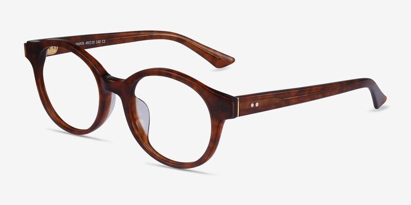 Amata Oval Brown Full Rim Eyeglasses | Eyebuydirect