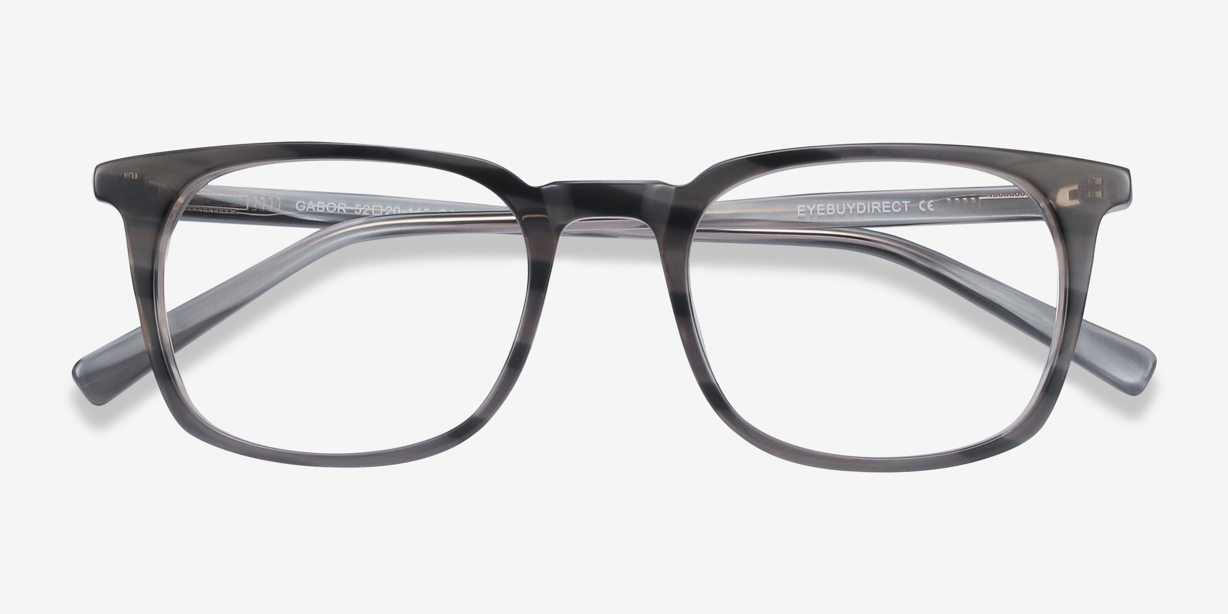 Gabor - Refined Gray-Striped Eyeglasses | Eyebuydirect Canada