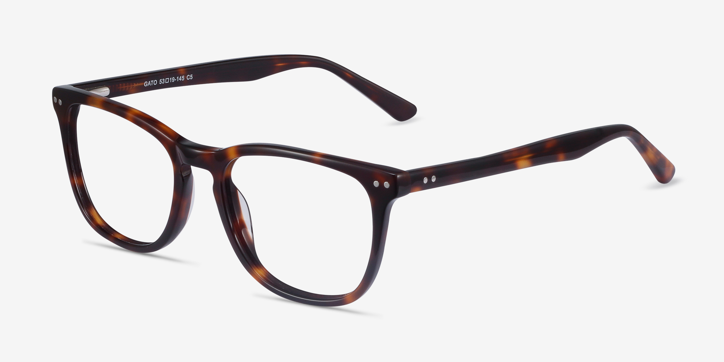 Gato Rectangle Tortoise Full Rim Eyeglasses Eyebuydirect