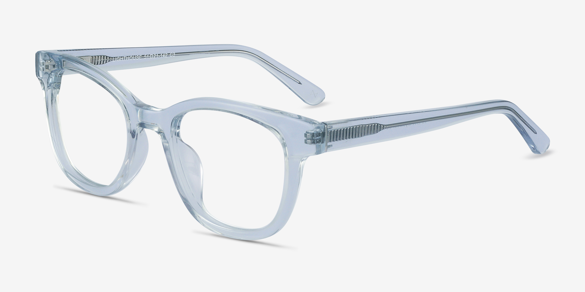 Lighthouse Square Clear Blue Full Rim Eyeglasses | Eyebuydirect