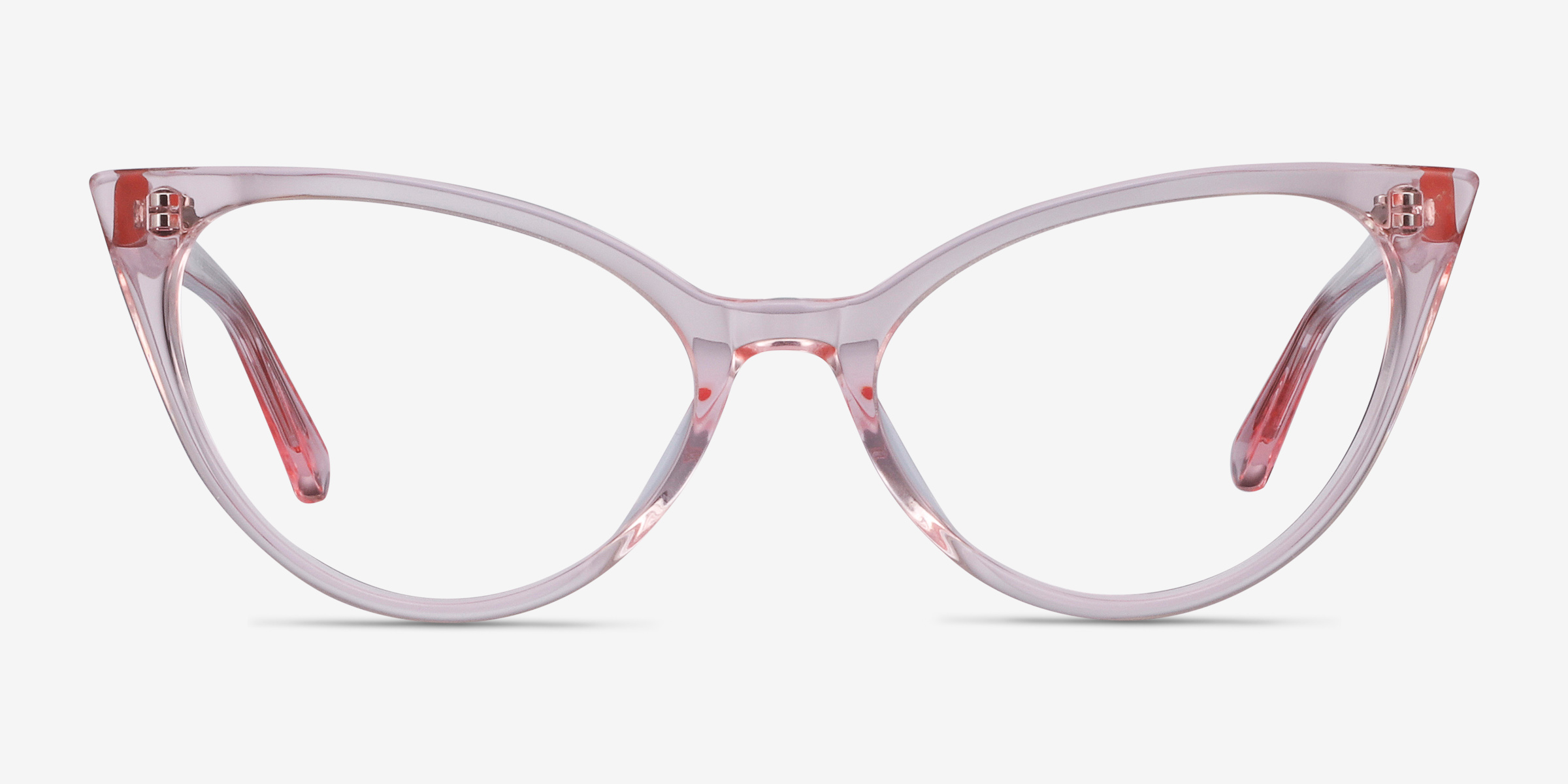 Quartet Cat Eye Clear Pink Glasses for Women | Eyebuydirect