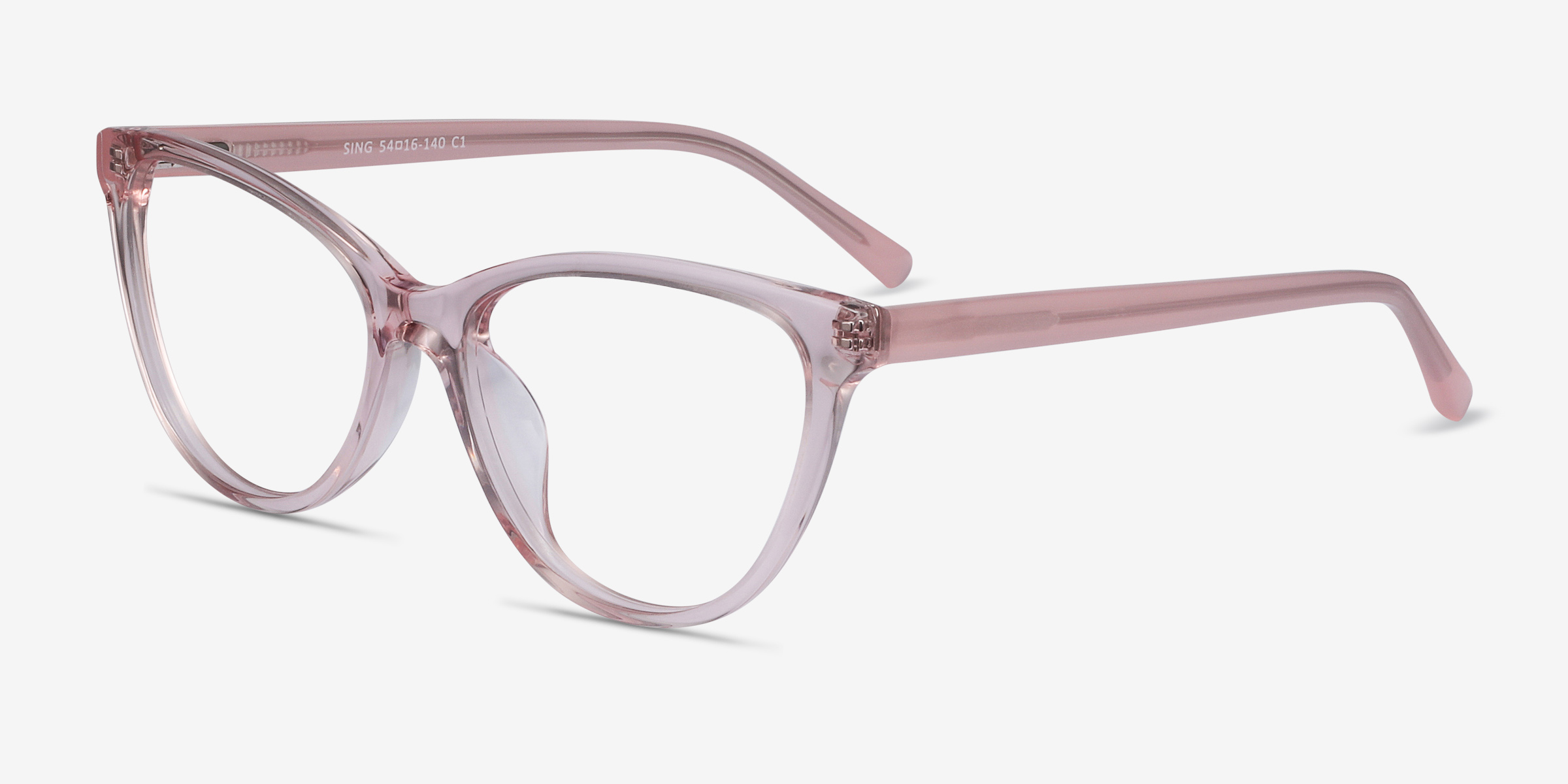 Sing Cat Eye Clear Pink Glasses for Women | Eyebuydirect
