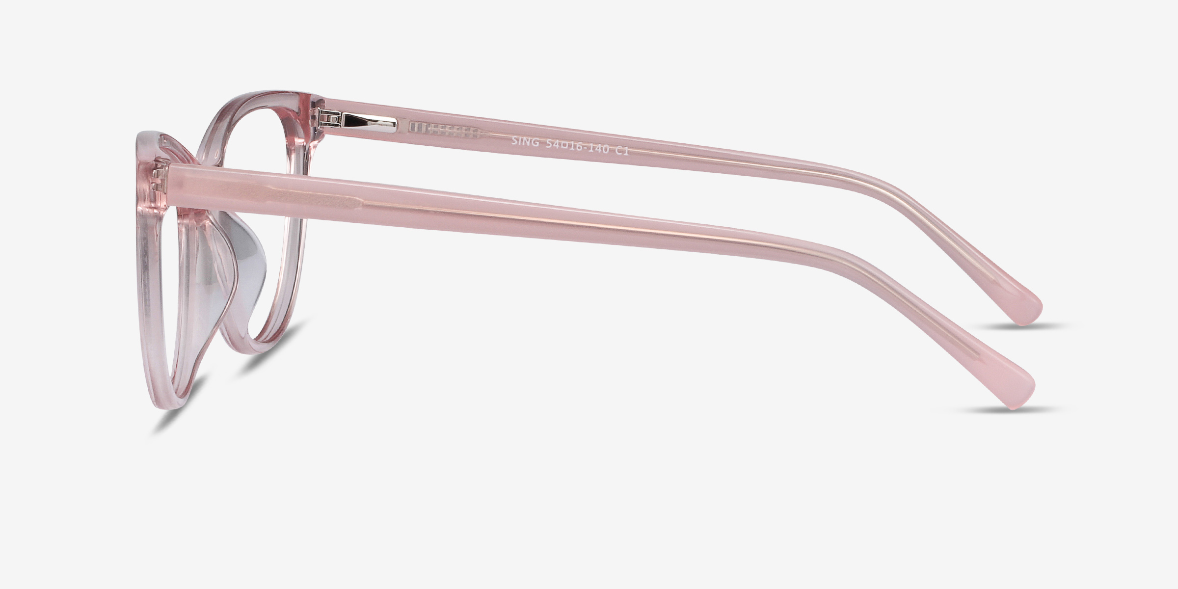 Sing Cat Eye Clear Pink Glasses for Women | Eyebuydirect
