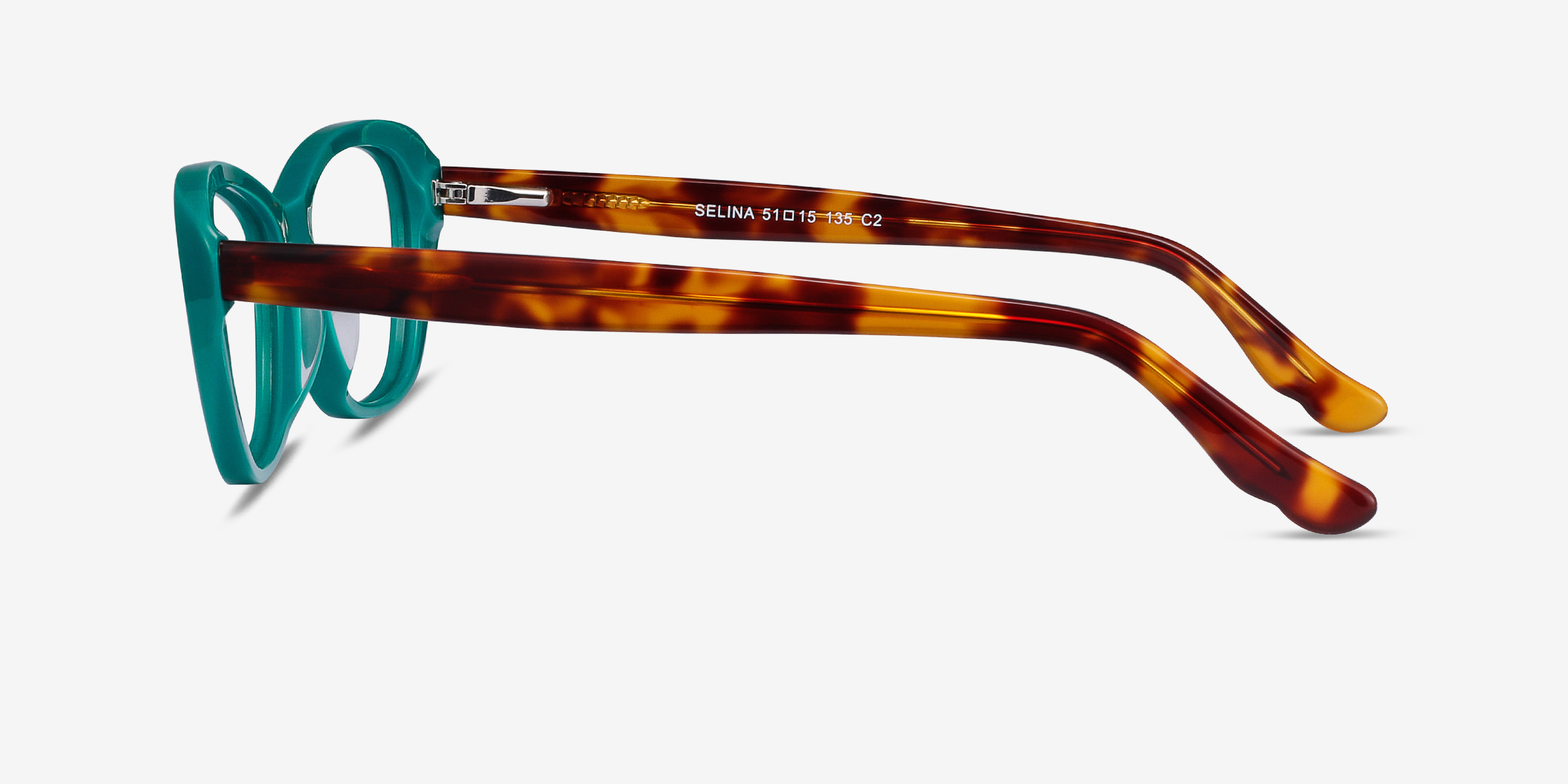 Selina Cat Eye Teal & Tortoise Glasses for Women | Eyebuydirect