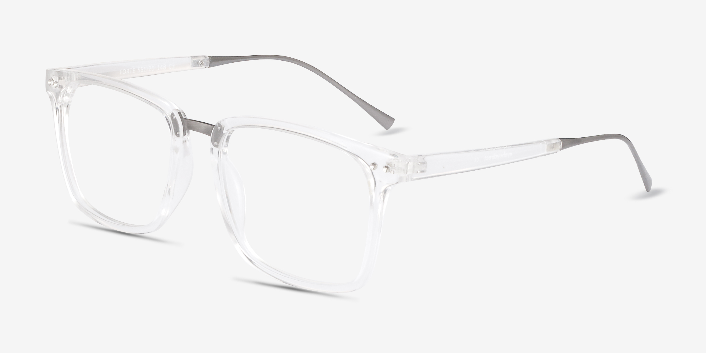 Forte Square Clear Glasses for Men | Eyebuydirect Canada