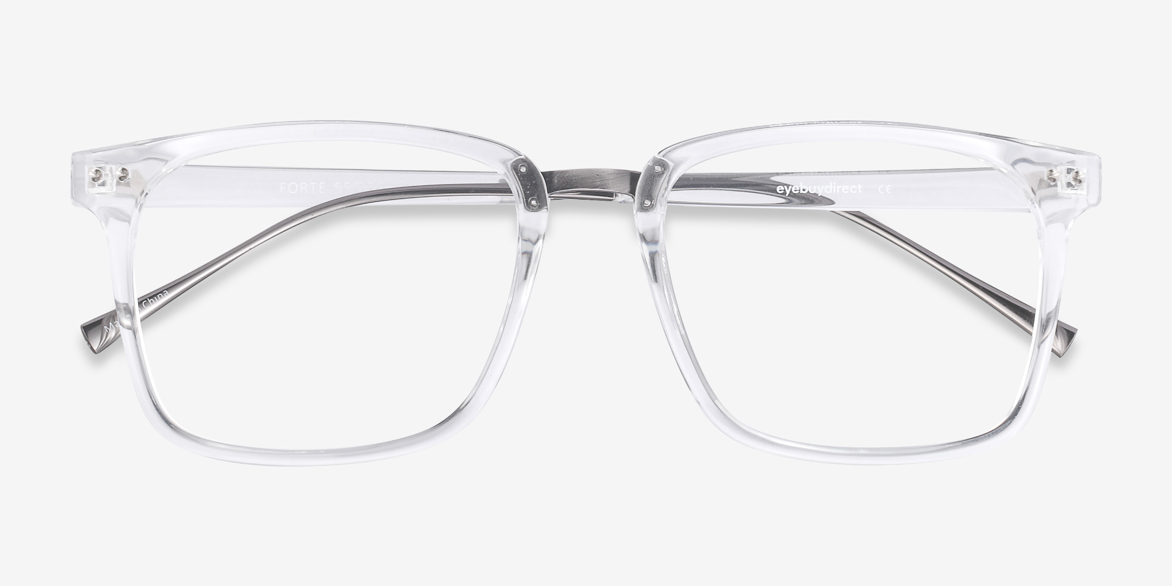 Forte Square Clear Glasses for Men | Eyebuydirect