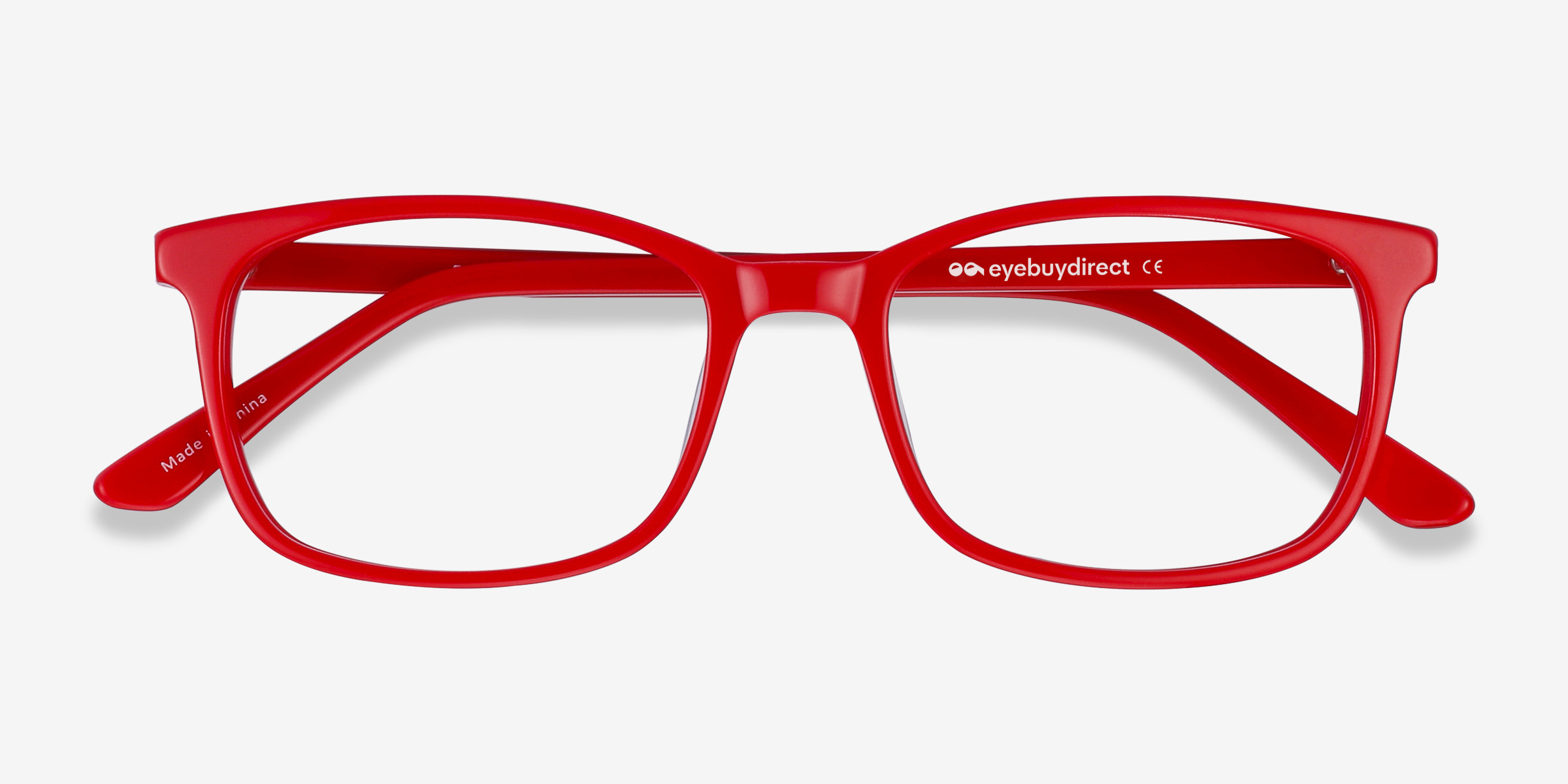 Equality Rectangle Red Full Rim Eyeglasses | Eyebuydirect