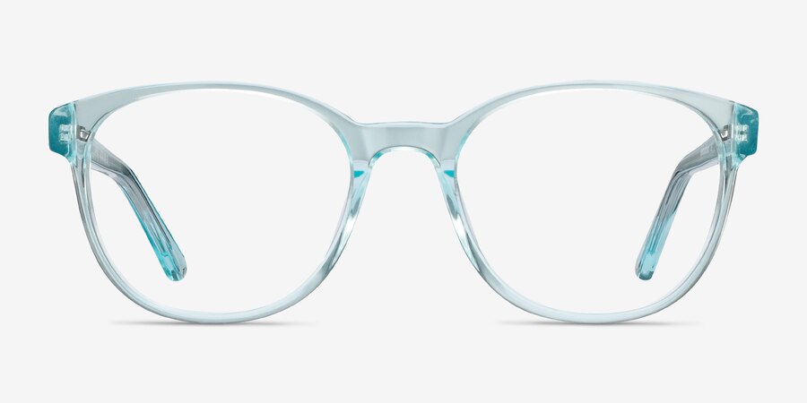 Gable Oval Clear Blue Glasses for Women | Eyebuydirect Canada