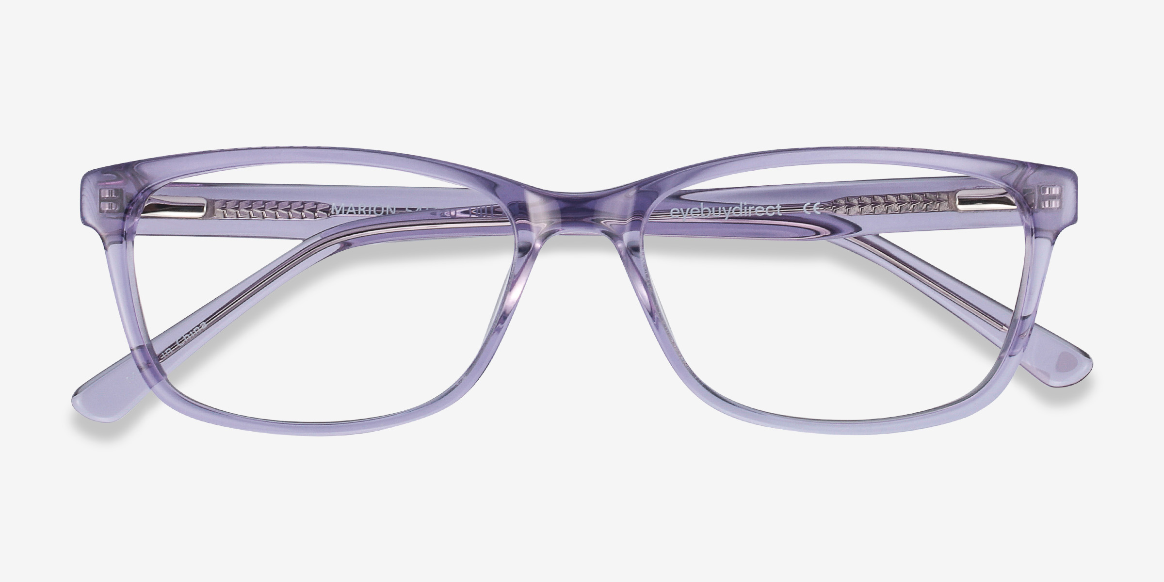 Marion Rectangle Clear Purple Glasses For Women Eyebuydirect
