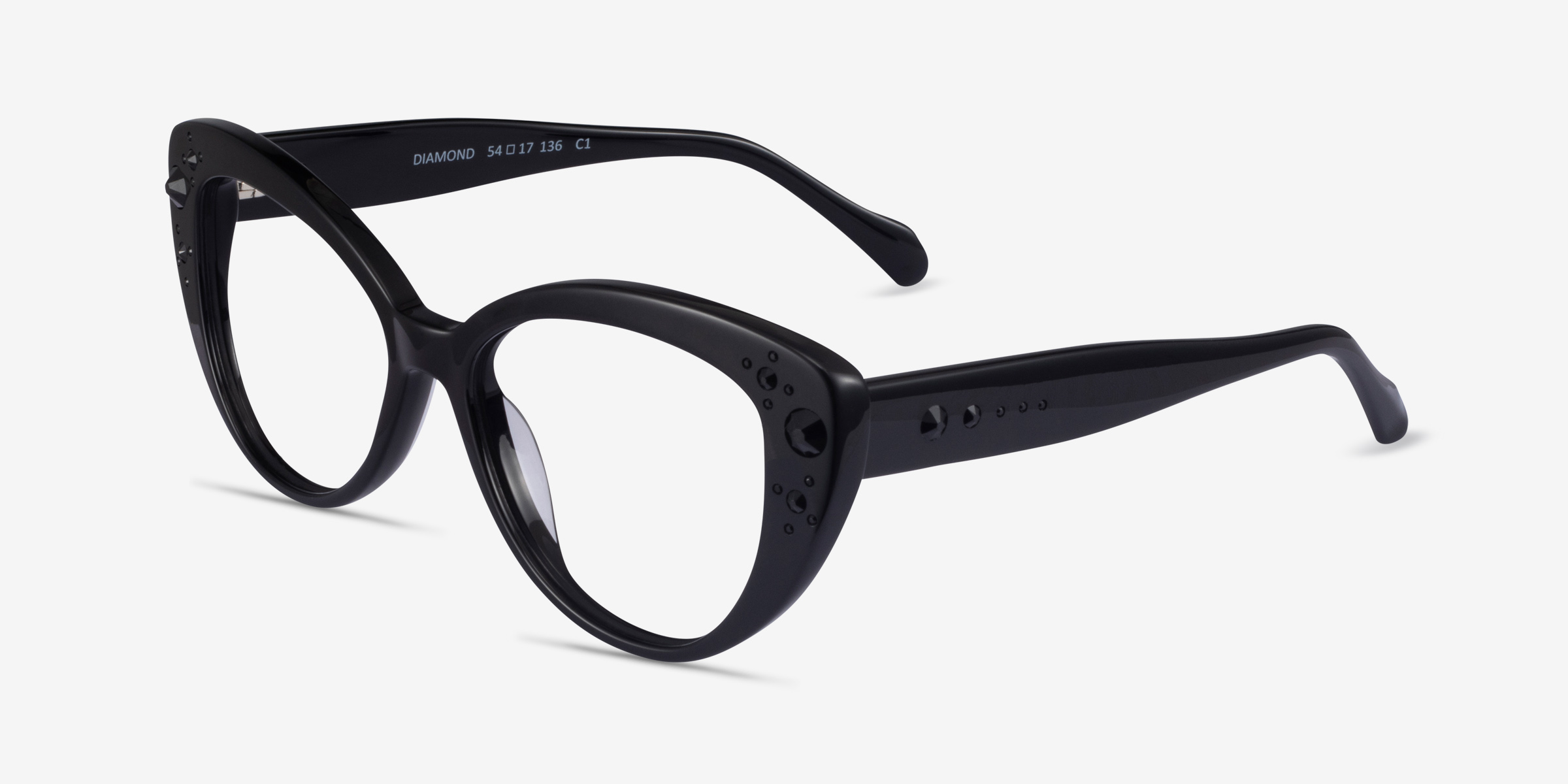 Diamond Cat Eye Black Glasses For Women Eyebuydirect