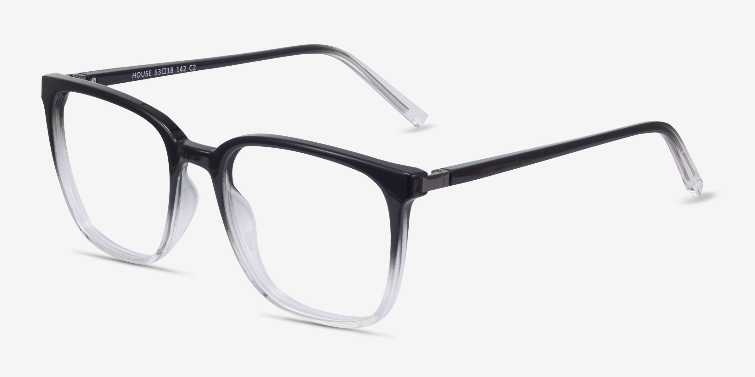 House Square Gradient Black Full Rim Eyeglasses | Eyebuydirect