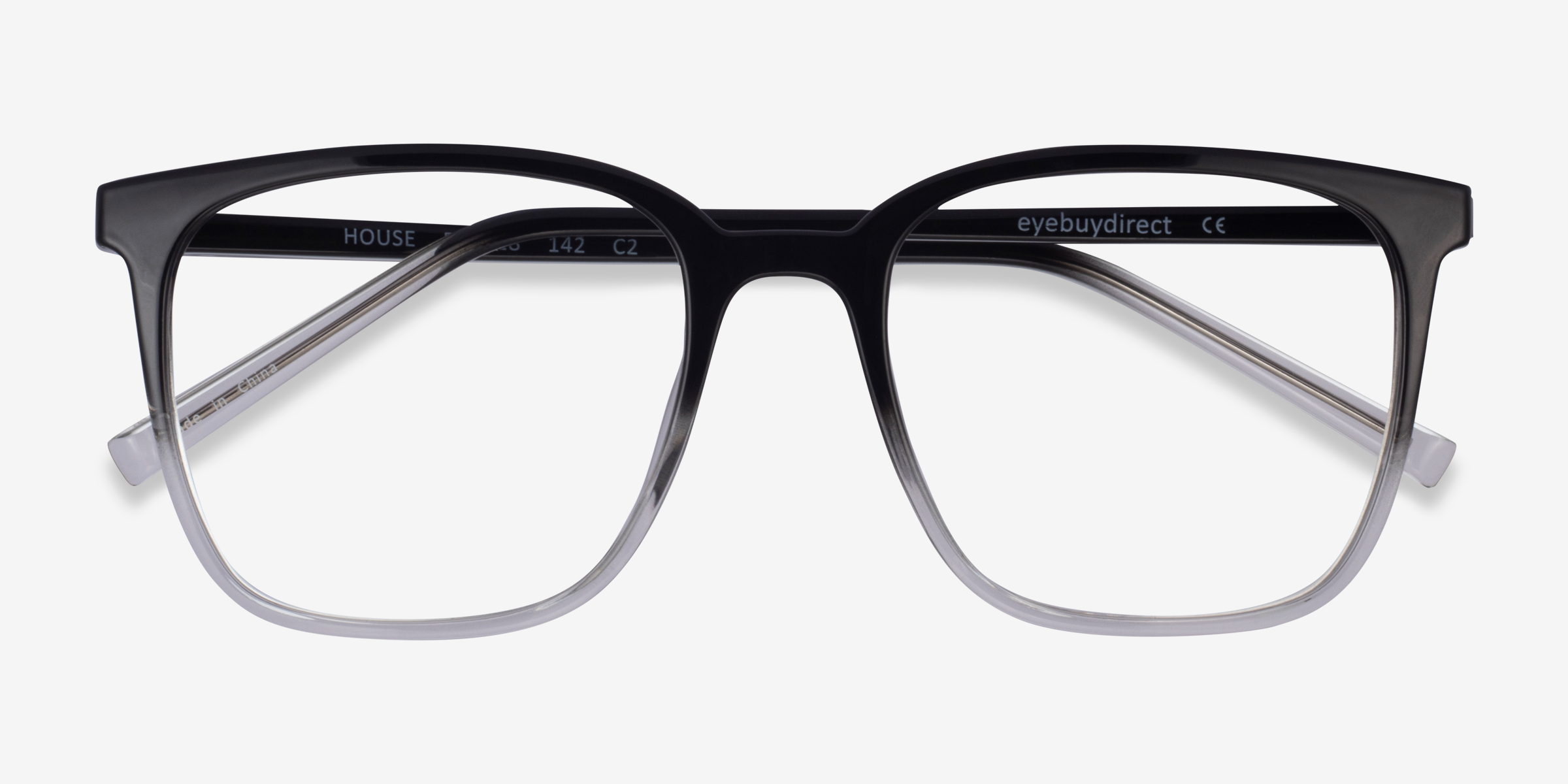 House Square Gradient Black Full Rim Eyeglasses | Eyebuydirect