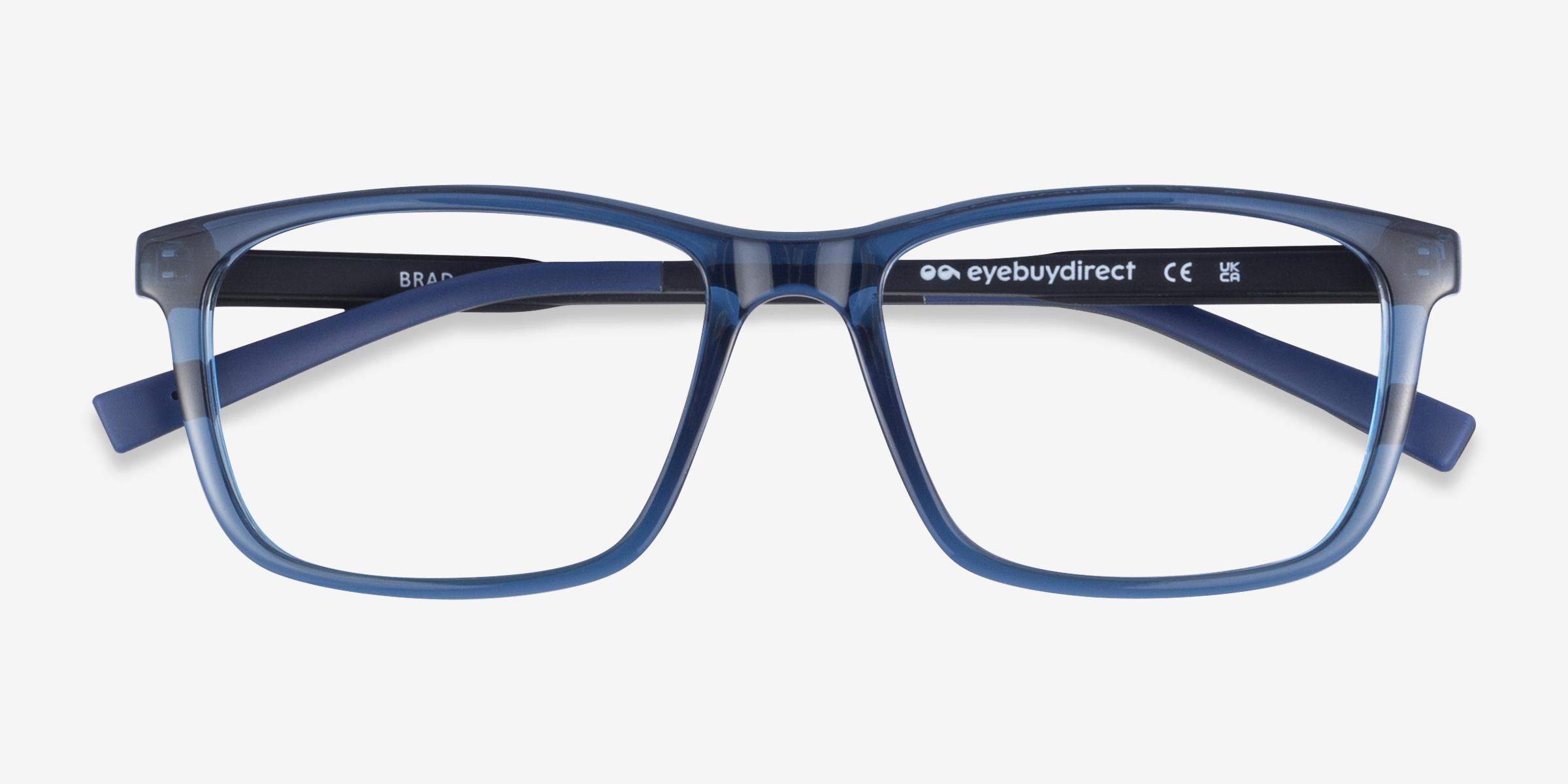 Brad Rectangle Clear Blue Black Full Rim Eyeglasses | Eyebuydirect Canada