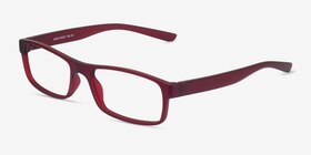 Over Rectangle Dark Red Glasses for Women | Eyebuydirect