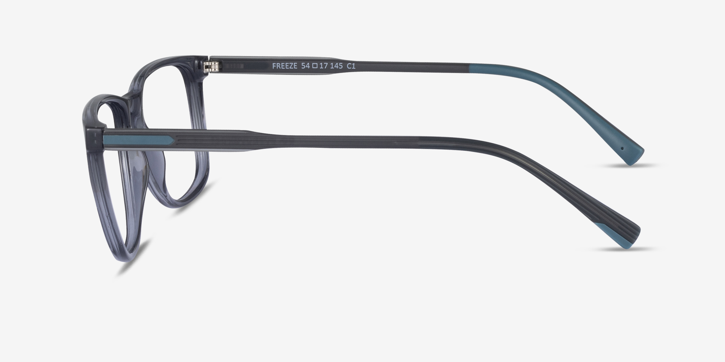 Freeze Rectangle Clear Gray Full Rim Eyeglasses | Eyebuydirect