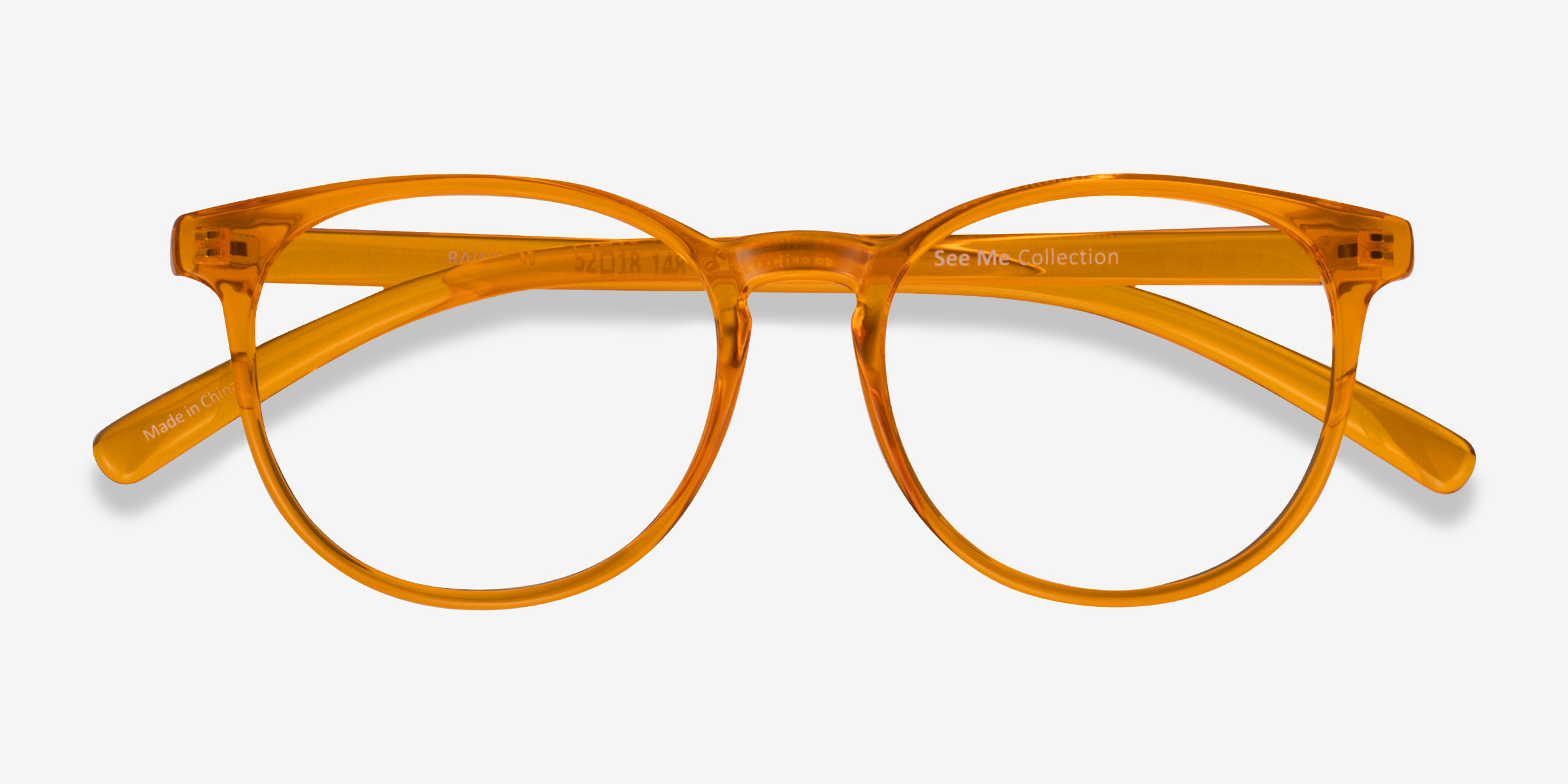 Rainbow Square Clear Orange Full Rim Eyeglasses | Eyebuydirect