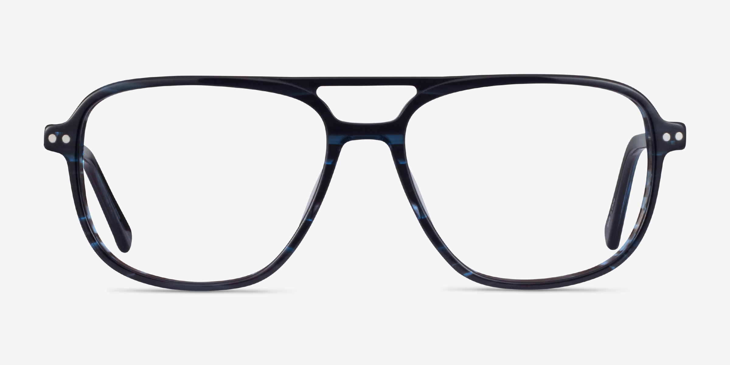 Spirit Aviator Blue Striped Full Rim Eyeglasses | Eyebuydirect
