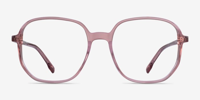 Natural Square Clear Pink Glasses for Women | Eyebuydirect