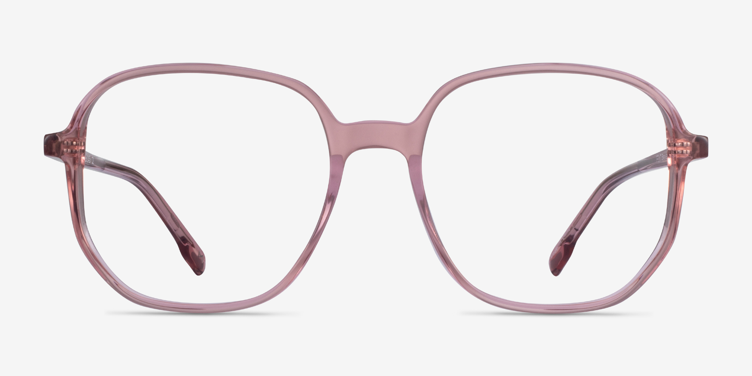 Natural Square Clear Pink Glasses For Women Eyebuydirect Canada