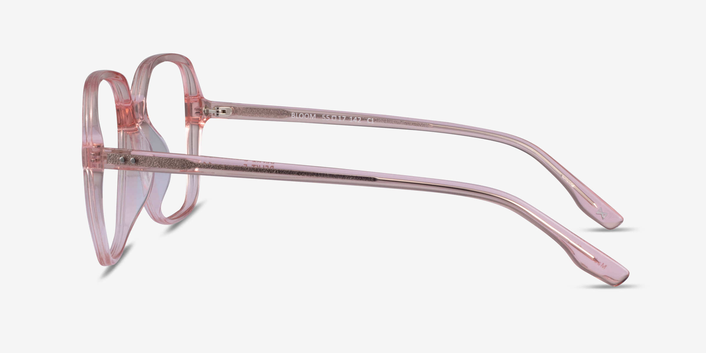 Bloom Square Clear Pink Full Rim Eyeglasses | Eyebuydirect