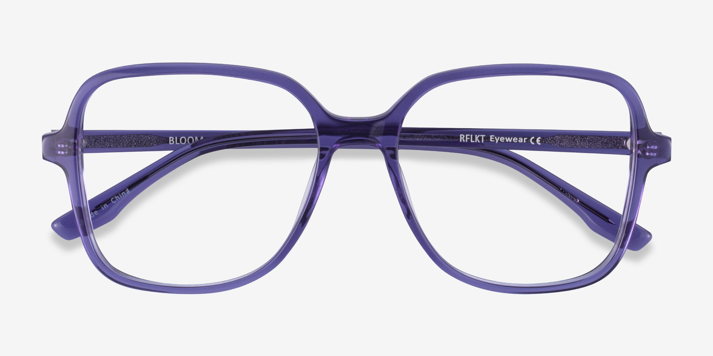 Bloom Square Clear Purple Full Rim Eyeglasses | Eyebuydirect