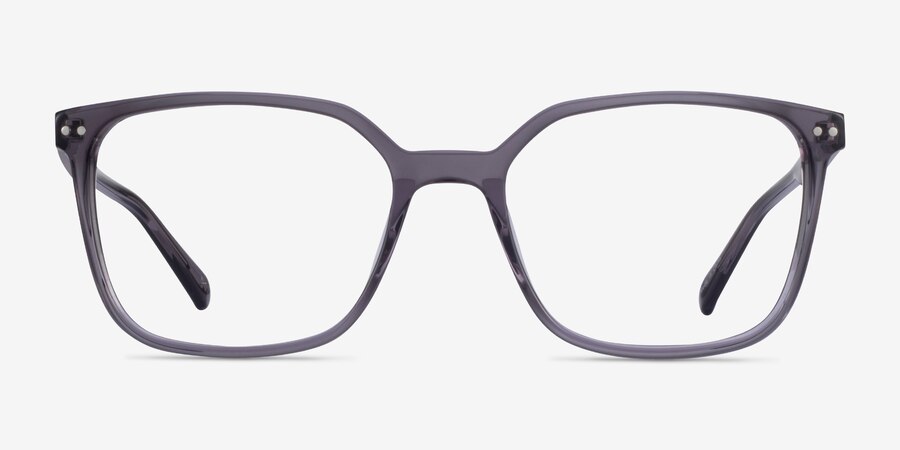 Conscious Square Clear Gray Glasses for Men | Eyebuydirect