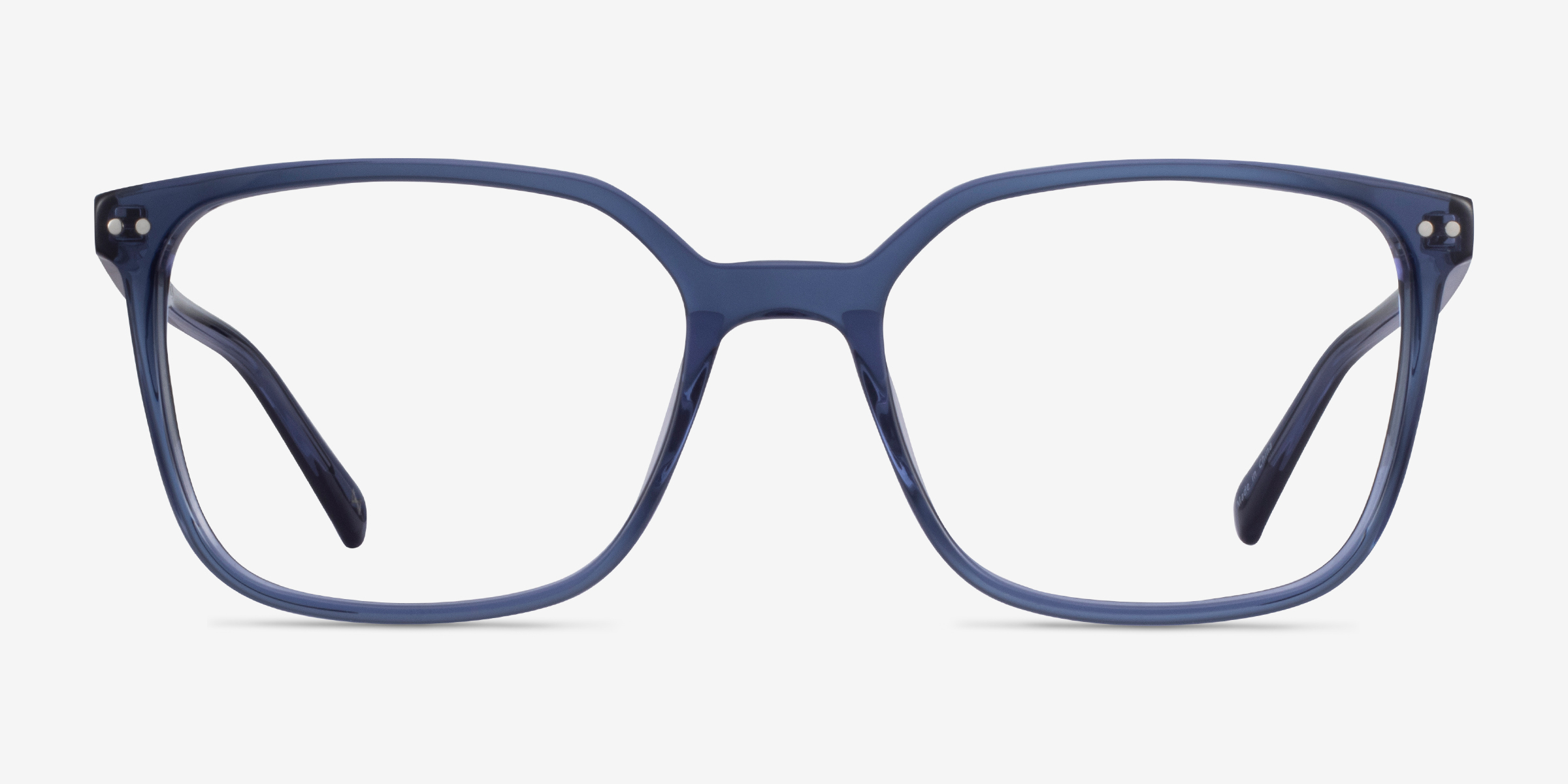 Conscious Square Clear Blue Glasses for Men | Eyebuydirect Canada