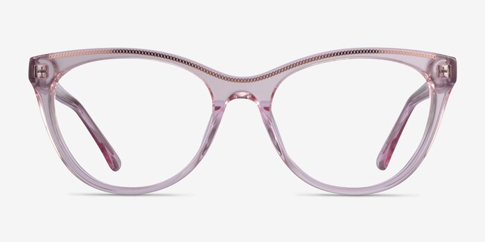 Felicity Cat Eye Clear Pink Rose Gold Glasses for Women | Eyebuydirect