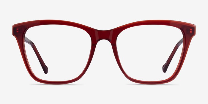 Luminescence Cat Eye Iridescent Red Glasses for Women | Eyebuydirect