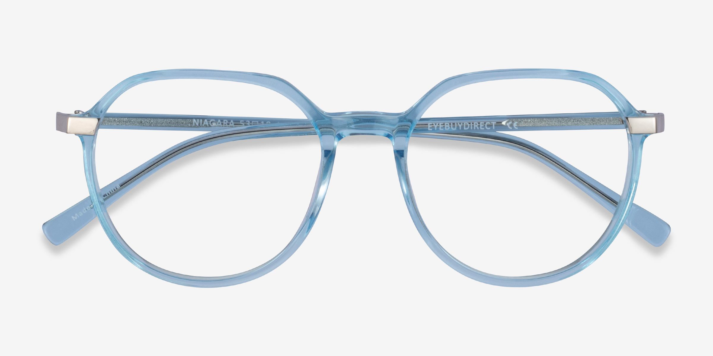 Niagara Geometric Clear Blue Full Rim Eyeglasses | Eyebuydirect