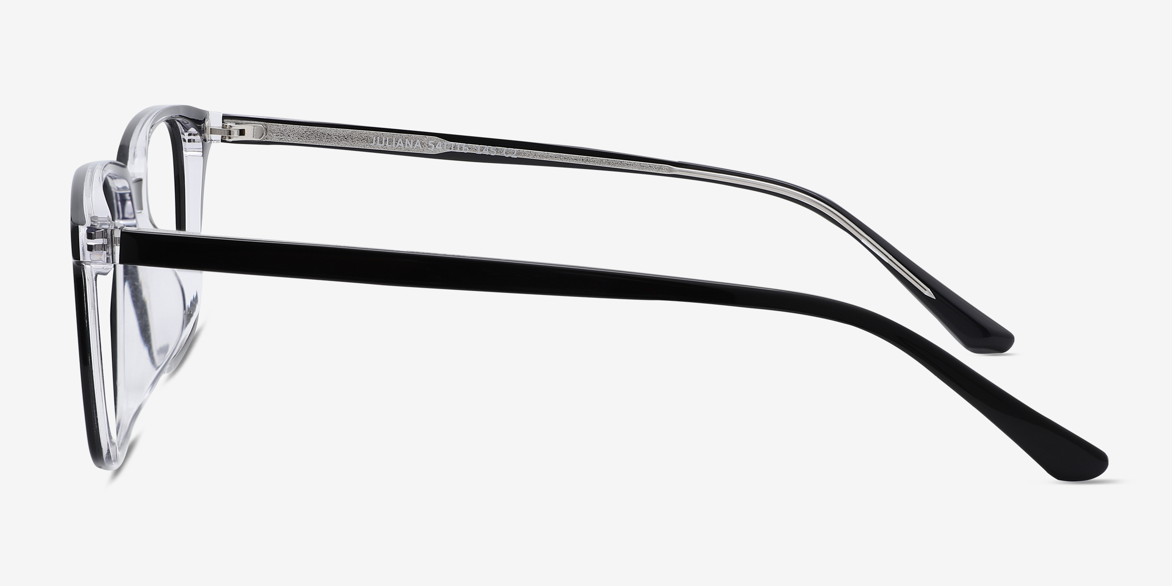Juliana Rectangle Black Clear Glasses for Women | Eyebuydirect