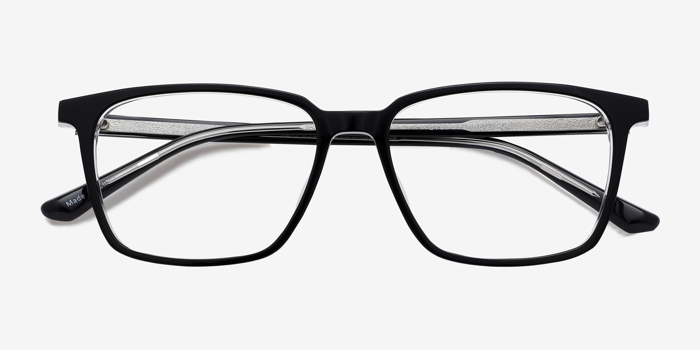 Juliana Rectangle Black Clear Glasses for Women | Eyebuydirect