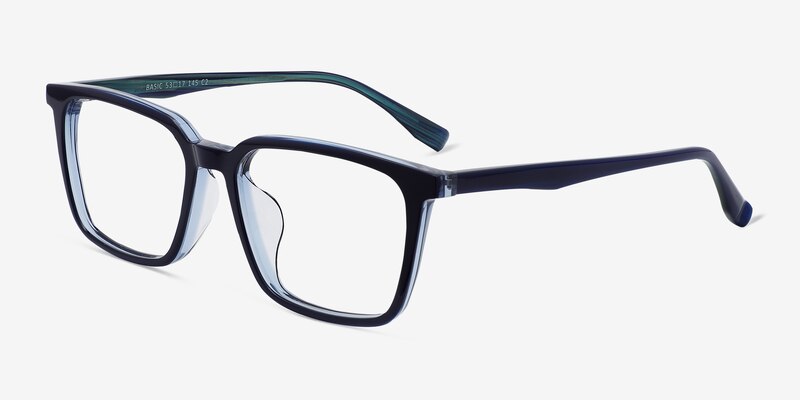 Basic Rectangle Navy Full Rim Eyeglasses | Eyebuydirect