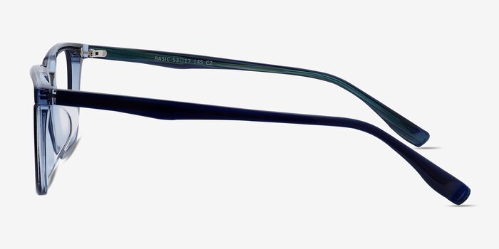 Basic Rectangle Navy Full Rim Eyeglasses | Eyebuydirect