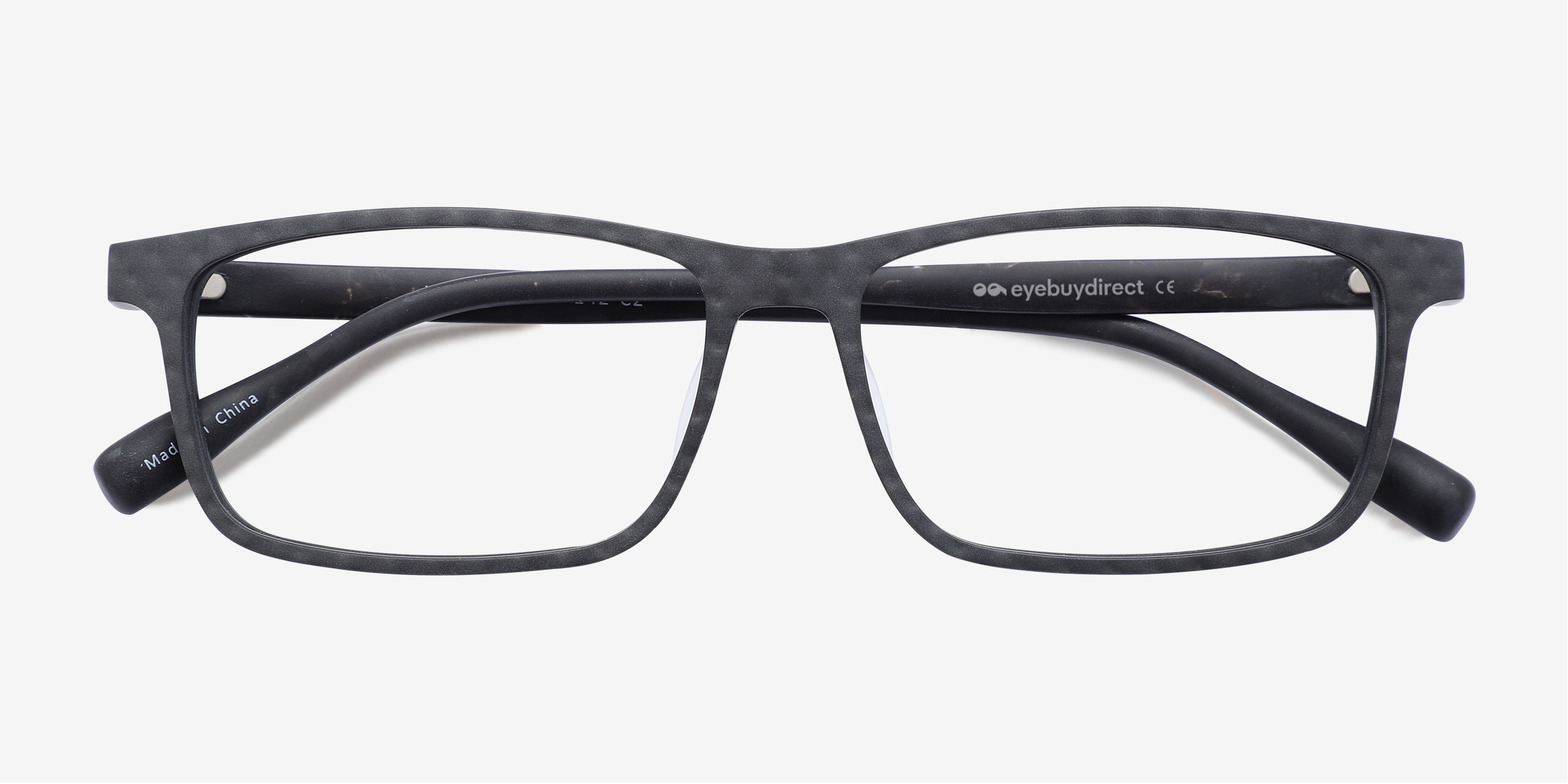 Jonas Rectangle Matte Gray Full Rim Eyeglasses | Eyebuydirect