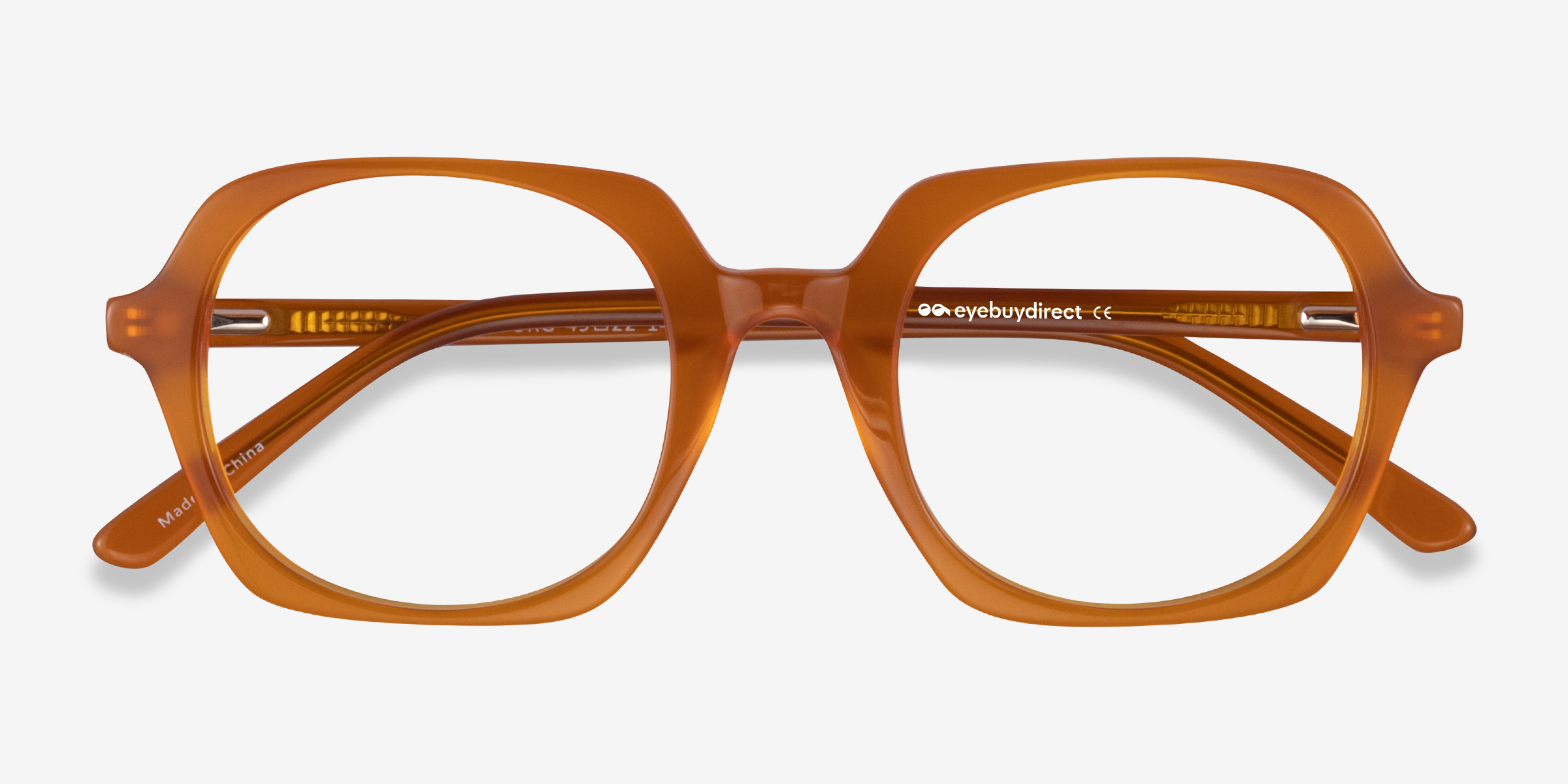 Faubourg Geometric Orange Full Rim Eyeglasses | Eyebuydirect Canada